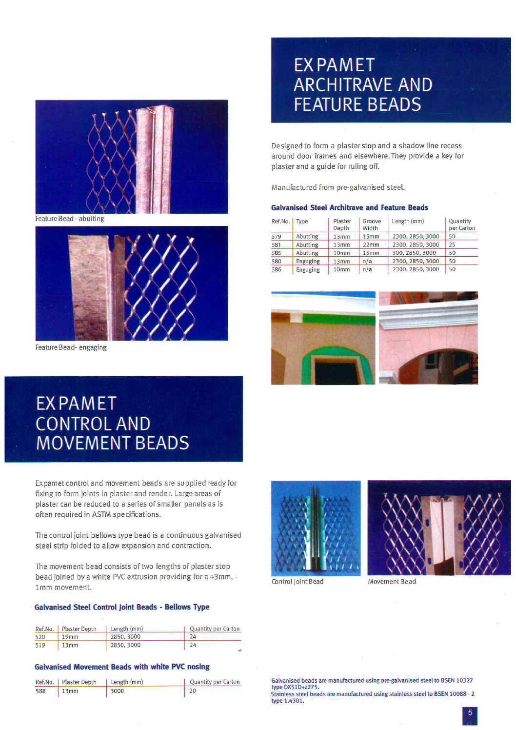 EXPAMET ARCHITRAVE BEADS 2.5CM * 3M / 25PCS - Afrah Al Khaleej